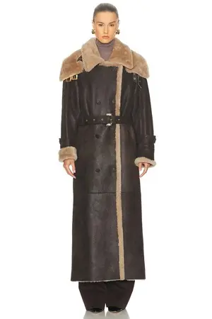 KAREN ARCANJO Tyben Shearling Coat