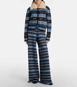 Stella McCartney Intarsia Virgin Wool Zip-up Cardigan - Multicoloured