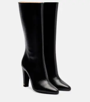 Valentino Garavani Hotty 100 Leather Knee-high Boots - Black