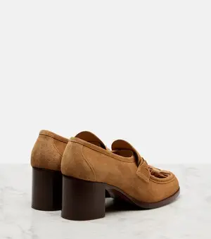 Valentino Garavani Vlogo 60 Suede Loafer Pumps
