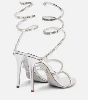 Rene Caovilla Cleo Spark Embellished Leather Sandals