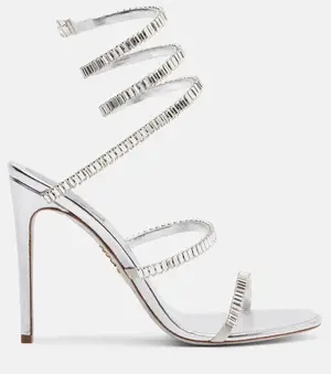Rene Caovilla Cleo Spark Embellished Leather Sandals