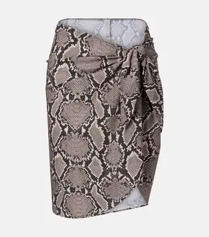 KARLA COLLETTO Lilith Snake-print Beach Cover-up - Grey