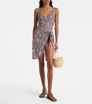 KARLA COLLETTO Lilith Snake-print Beach Cover-up