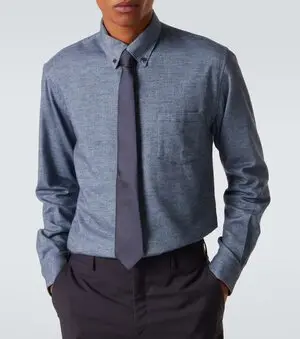 Sunspel Cotton Flannel Shirt