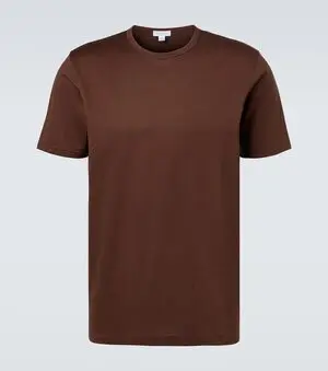 Sunspel Cotton Jersey T-shirt Brown