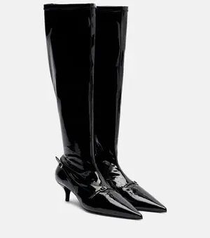 Magda Butrym Patent Leather Knee-high Boots - Black