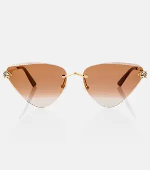 Cartier Panthère De Cat-eye Sunglasses - Brown