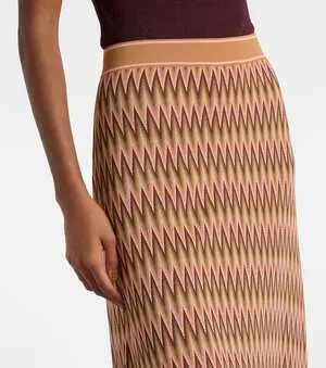 Rixo Brandy Jacquard Midi Skirt