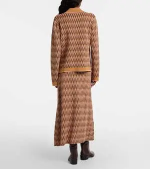 Rixo Brandy Jacquard Midi Skirt
