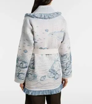 Alanui Deep In The Ocean Wool-blend Cardigan