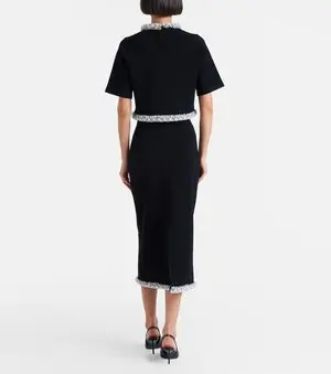 Simkhai Idina Embellished Knitted Pencil Skirt