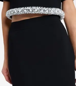 Simkhai Idina Embellished Knitted Pencil Skirt