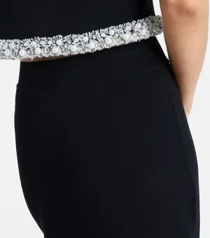 Simkhai Idina Embellished Knitted Pencil Skirt
