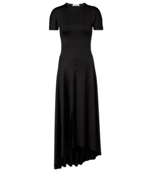 Victoria Beckham Asymmetric Midi Dress - Black