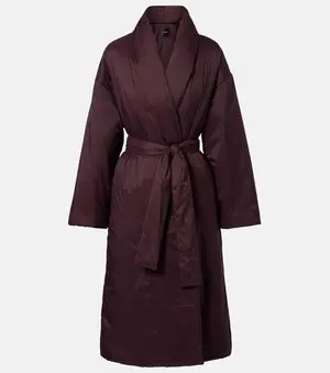 LESET Belted Taffeta Puffer Coat