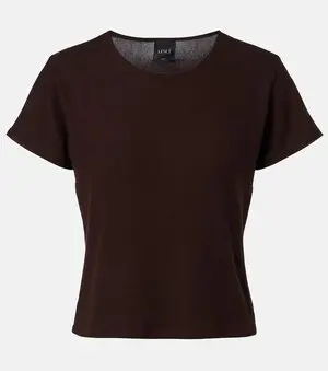 LESET Margo Lauren Jersey T-Shirt Brown