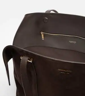 FERRAGAMO Large Suede Tote Bag - Brown