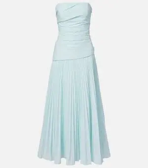 Simkhai Arie Pleated Bustier Dress - Blue