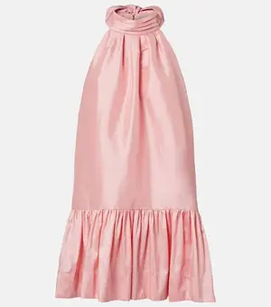 Simkhai Hope Bow-detail Taffeta Minidress - Pink