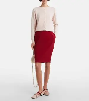 JIMMY CHOO Loli Embellished Satin Ballet Flats - Pink