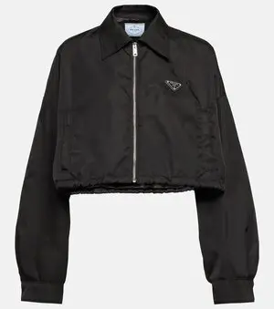 Prada Cropped Nylon Jacket - Black
