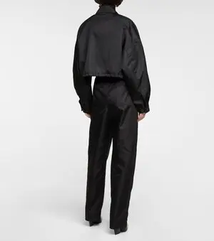 Prada Cropped Nylon Jacket - Black
