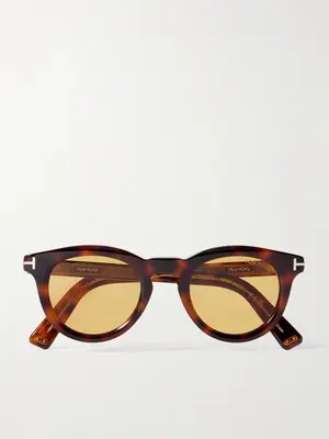 TOM FORD Icon Round-frame Sunglasses - Tortoiseshell