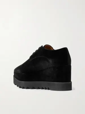 Stella McCartney Elyse Velvet Platform Brogues