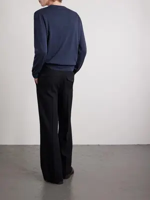 Canali Cotton Crewneck Sweater - Blue