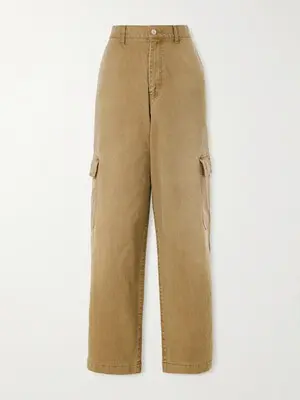 MORJAS Straight-leg Logo-embroidered Cotton-jersey Sweatpants - Brown