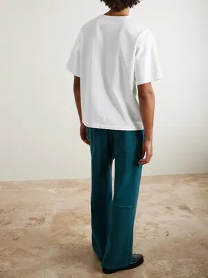 CHERRY LOS ANGELES Logo-print Cotton-jersey Henley T-shirt