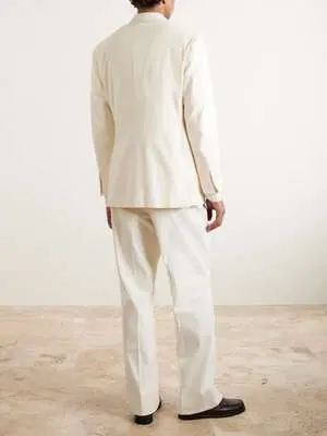 SAMAN AMEL Cotton-blend Twill Suit Jacket