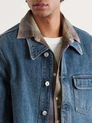Our Legacy Cut Rebirth Frayed Denim Jacket - Blue