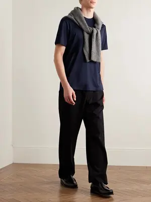 Mr P. Silk And Cotton-blend T-shirt