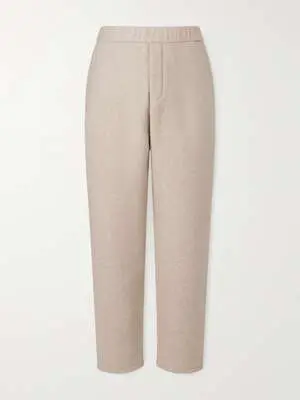 Loro Piana Straight-leg Wool-blend Sweatpants - Cream