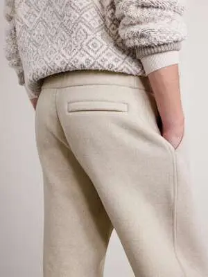 Loro Piana Straight-leg Wool-blend Sweatpants - Cream