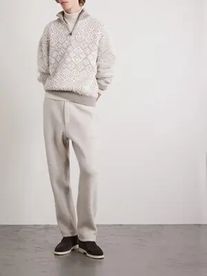 Loro Piana Straight-leg Wool-blend Sweatpants
