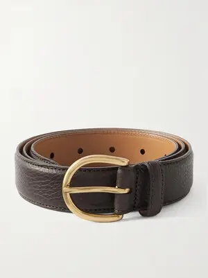 MORJAS 3cm Full-grain Leather Belt - Brown
