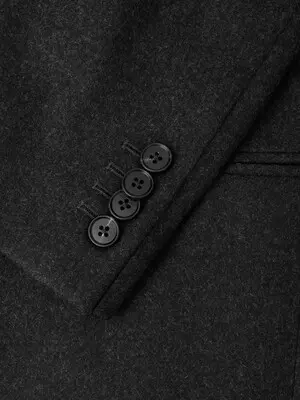 Mr P. Double-breasted Cashmere-blend Flannel Suit Jacket