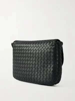 Bottega Veneta Intrecciato Leather Messenger Bag