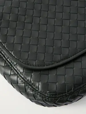 Bottega Veneta Intrecciato Leather Messenger Bag