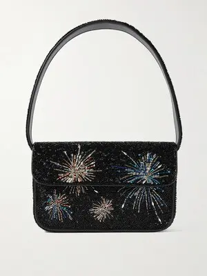 Staud Tommy Bead-embellished Shoulder Bag