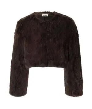 Staud Casmira Cropped Plush Jacket