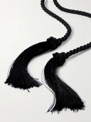 Le Sundial Tasseled Woven Cord Belt
