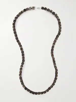 Le Sundial Tina Silver Smoky Quartz Necklace - Gray