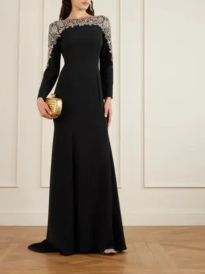 Jenny Packham Embellished Jersey Gown