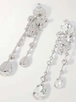 JENNIFER BEHR Jayleen Silver-plated Crystal Drop Earrings