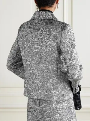 Dolce & Gabbana Metallic Floral-jacquard Jacket