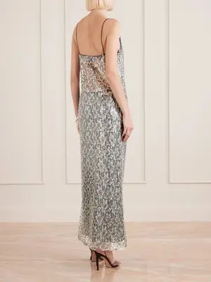 Christopher Esber Sequined Lace Midi Dress